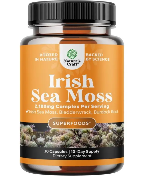 NATURE'S CRAFT Irish Sea Moss Capsules - No Color