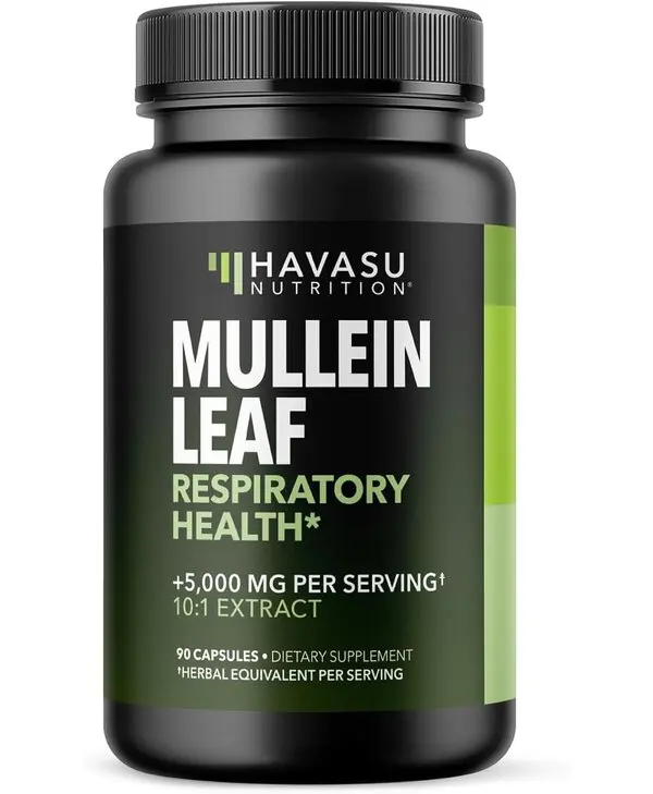 HAVASU NUTRITION Mullein Leaf Extract Capsules - No Color