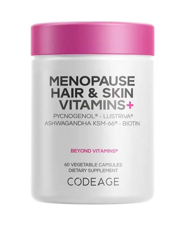 CODEAGE Menopause Hair & Skin Vitamins Patented Lustriva - No Color