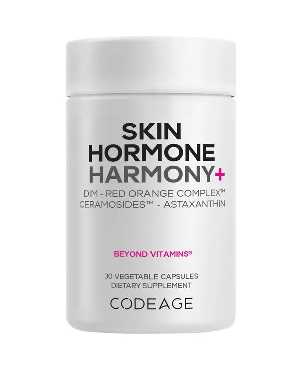 CODEAGE Skin Hormone Harmony+ Supplement Â Skin Hair Support With Astaxanthin - No Color