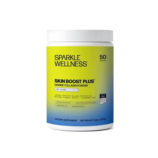 SPARKLE WELLNESS Marine Skin Boost Plus -serves Collagen Powder With Marine-derived Verisol Bioactive Hydrolyzed Peptides - No Flavor