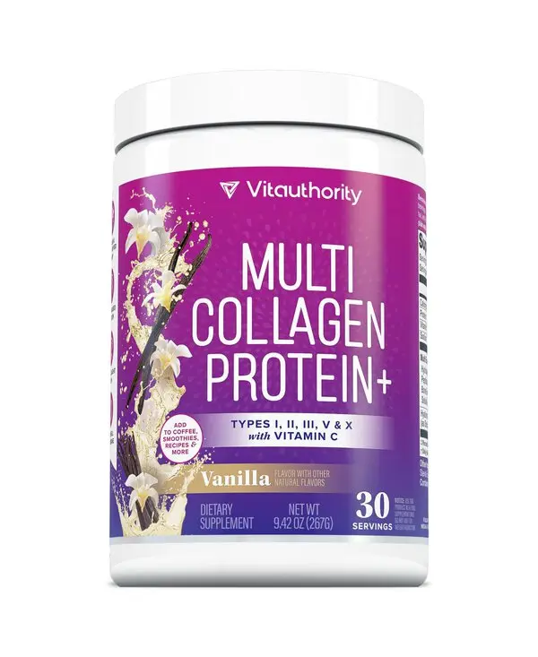 VITAUTHORITY Us Vita Multi Collagen Protein+ Vanilla 267g Tub - No Color