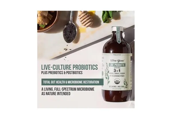 TRIQUETRA HEALTH Flora Biome Live Probiotic Supplement