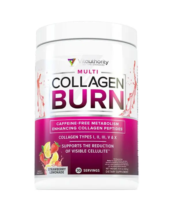 VITAUTHORITY Multi Collagen Burn Hydrolyzed Collagen Peptides Powder With Types I Ii Iii V X - No Color