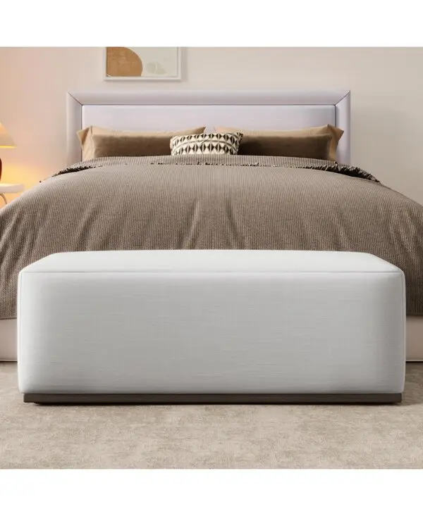STREAMDALE FURNITURE Simple And Elegant Footstool-unlock A New Experience Of Comfortable Home - White