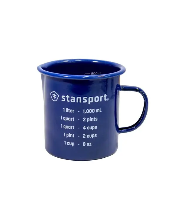 STANSPORT Enamel Measuring Cup With Spout - Blue