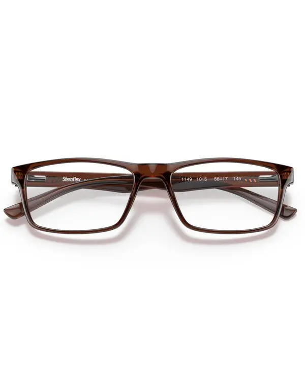 SFEROFLEX Rectangular Full Rim Eyeglasses - Brown