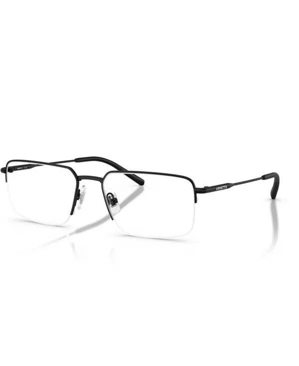 ARNETTE Rectangle Half Rim Eyeglasses - Matte Black