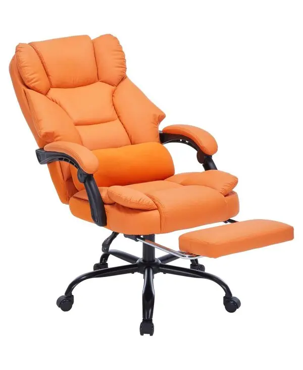 STREAMDALE FURNITURE Streamdale Ergonomic Office Chair With Footrest And Lumbar Support - Orange