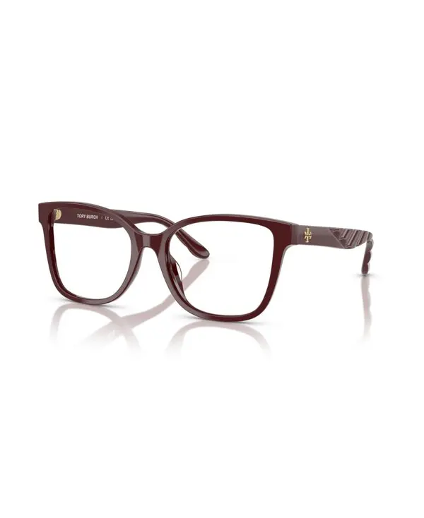 Tory Burch Full Rim Round Eyeglasses - Berry Red