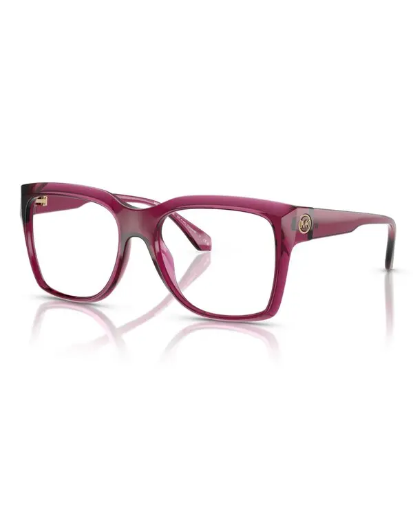 Michael Kors Square Sarasota Eyeglasses - Berry Transparent