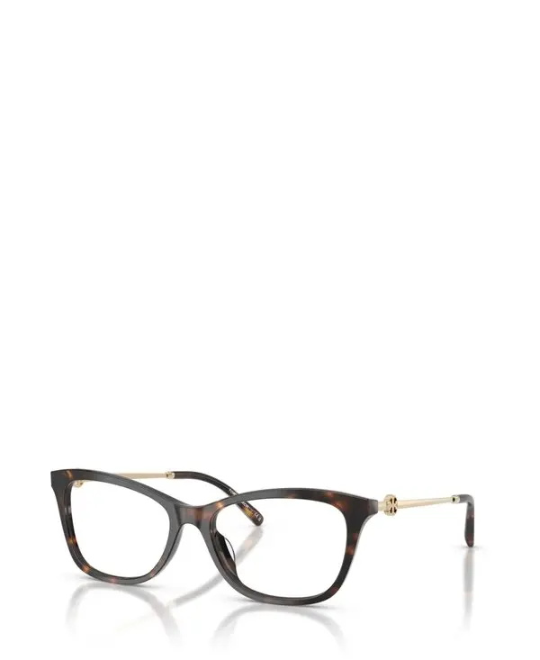 Tory Burch Square Full Rim Eyeglasses - Dark Tortoise