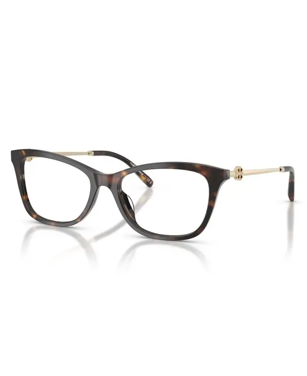 Tory Burch Square Frame Eyeglasses - Dark Tortoise