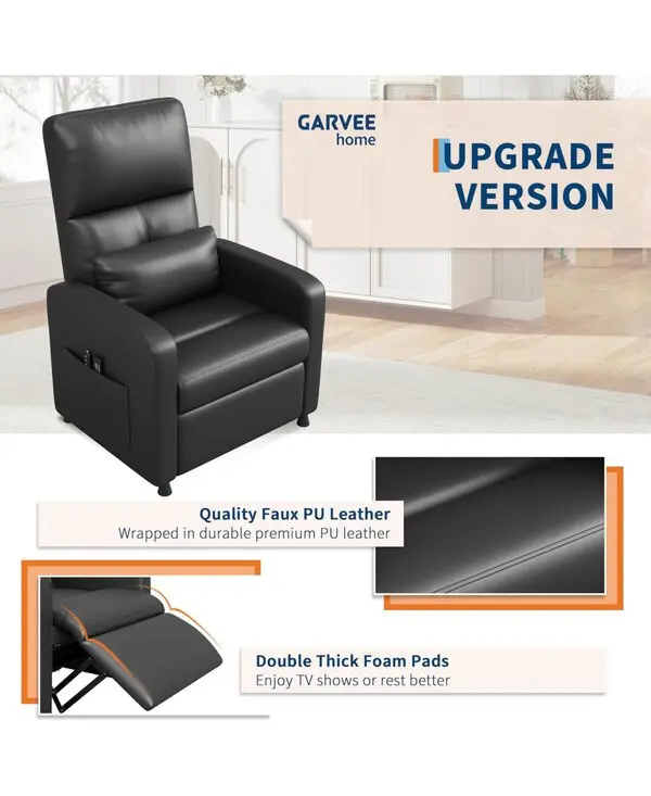 GAOMON Power Recliner Chair With Massage And Heat With Massage Function With Lumbar Support