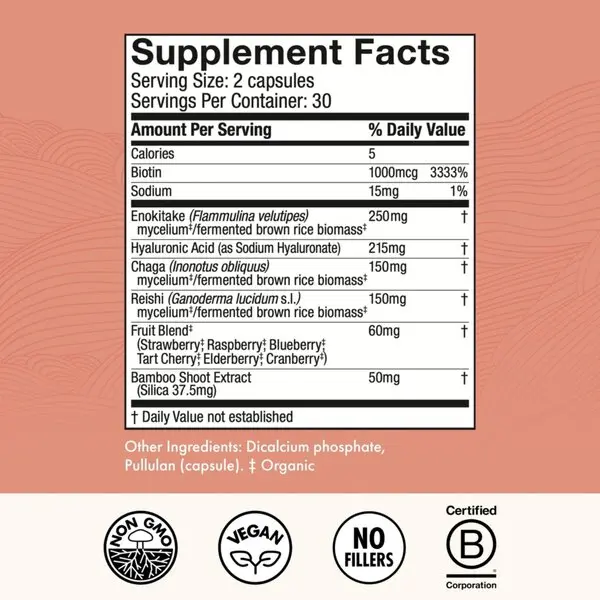 Host Defense Mycobenefits Beauty Capsules - No Color