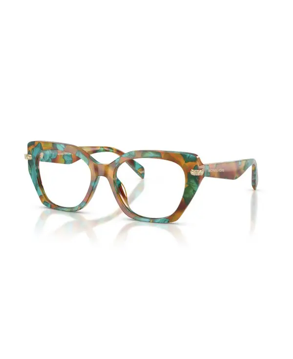 Michael Kors Irregular Eyeglasses - Teal Graphic Tortoise
