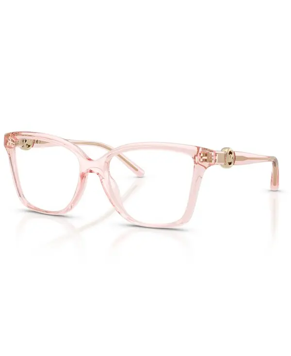 Michael Kors Square Frame Eyeglasses - Light Pink Transparent