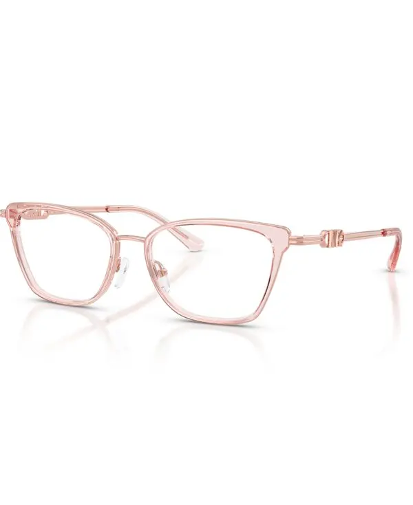 Michael Kors Rectangle Eyeglasses - Pink Transparent
