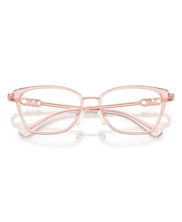 Michael Kors Rectangle Eyeglasses - Pink Transparent