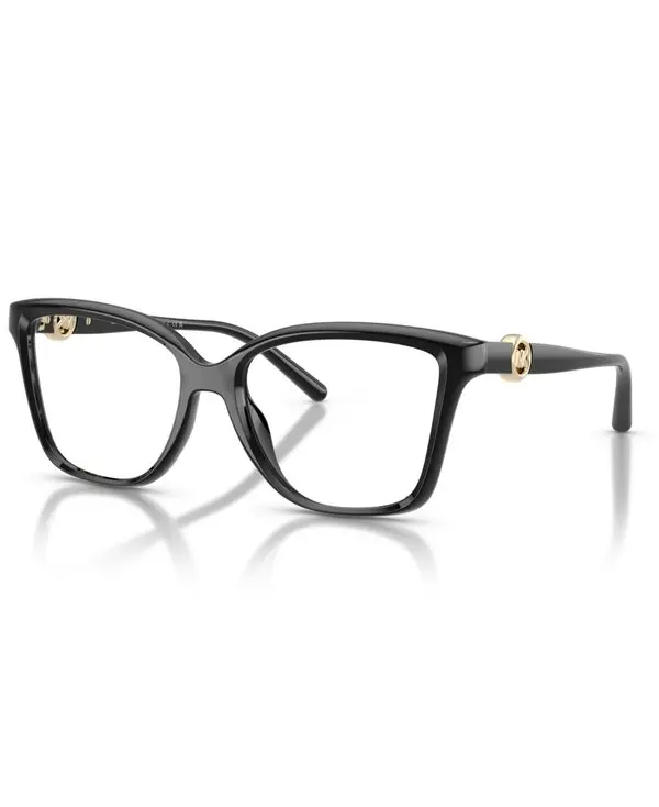 Michael Kors Square Eyeglasses With Logo Detail - Black