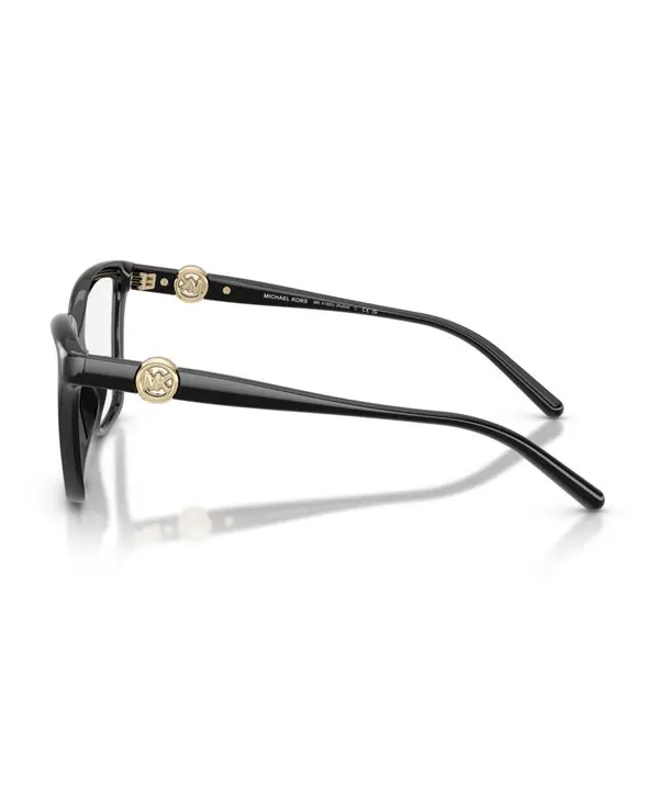 Michael Kors Square Eyeglasses With Logo Detail - Black