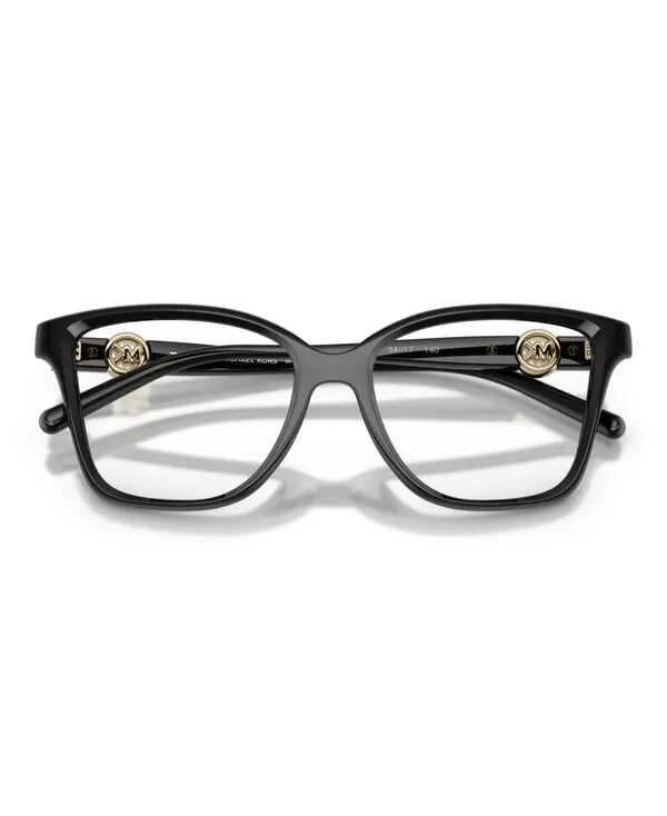 Michael Kors Square Eyeglasses With Logo Detail - Black