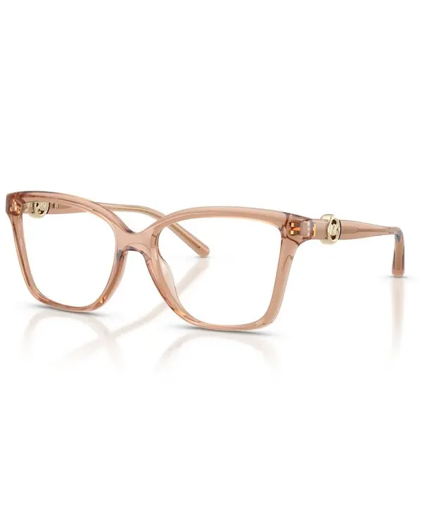 Michael Kors Square Eyeglasses - Light Brown Transparent