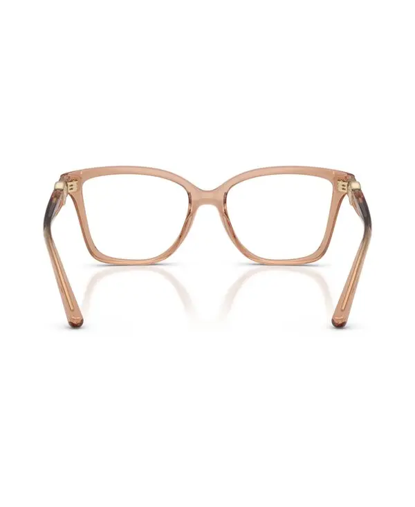 Michael Kors Square Frame Eyeglasses - Light Brown Transparent