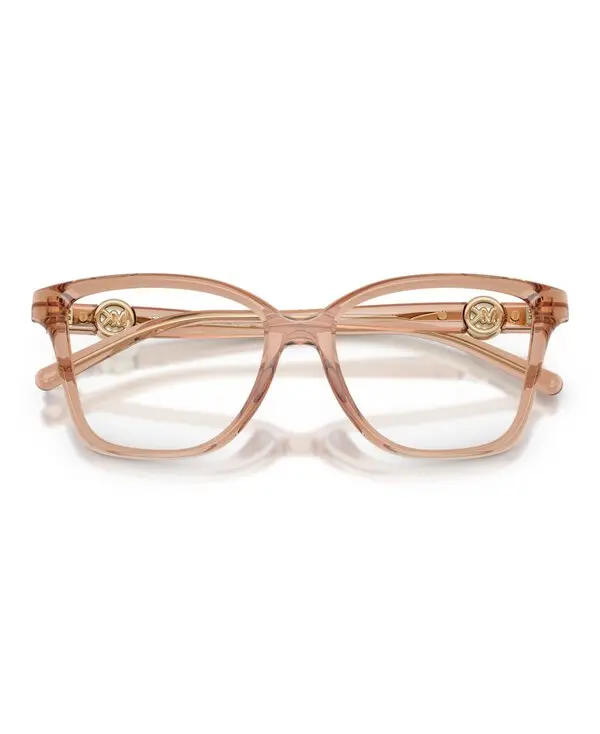 Michael Kors Square Frame Eyeglasses - Light Brown Transparent