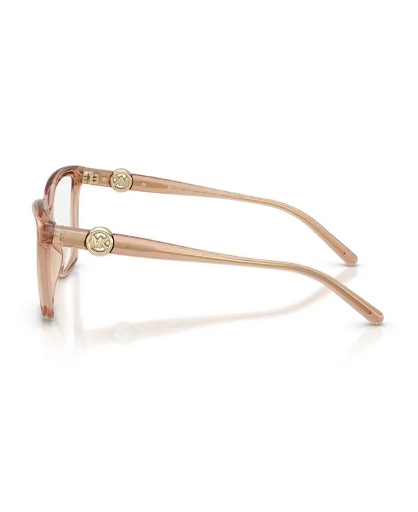 Michael Kors Square Frame Eyeglasses - Light Brown Transparent