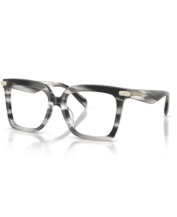 Michael Kors Square Eyeglasses - Black Horn