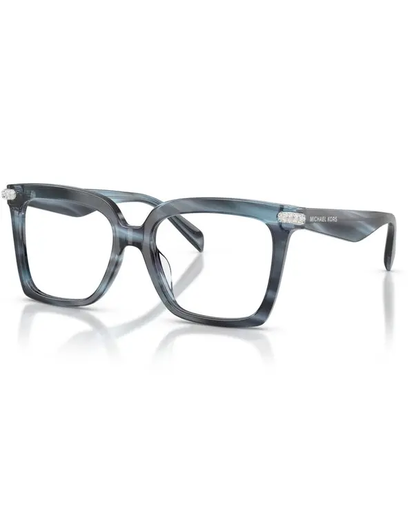 Michael Kors Square Full Rim Eyeglasses - Denim Horn