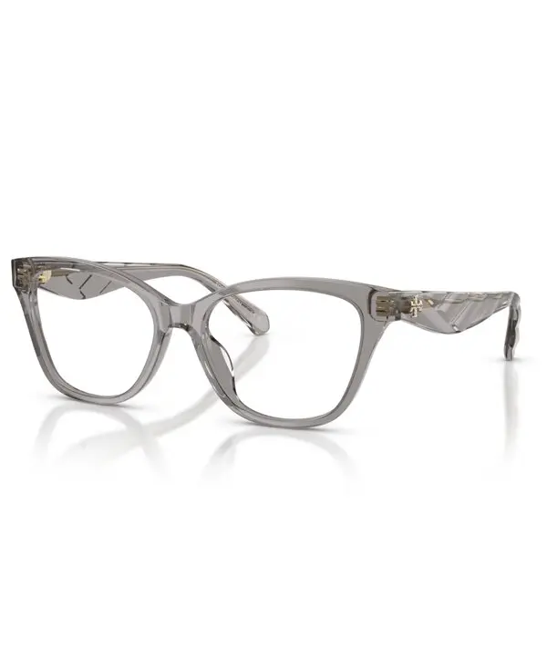 Tory Burch Cat-eye Eyeglasses With Chevron Quilting - Transparent Gray