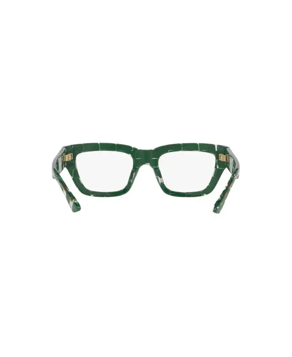Bottega Veneta Rectangle Full Rim Acetate Eyeglasses - Ivy