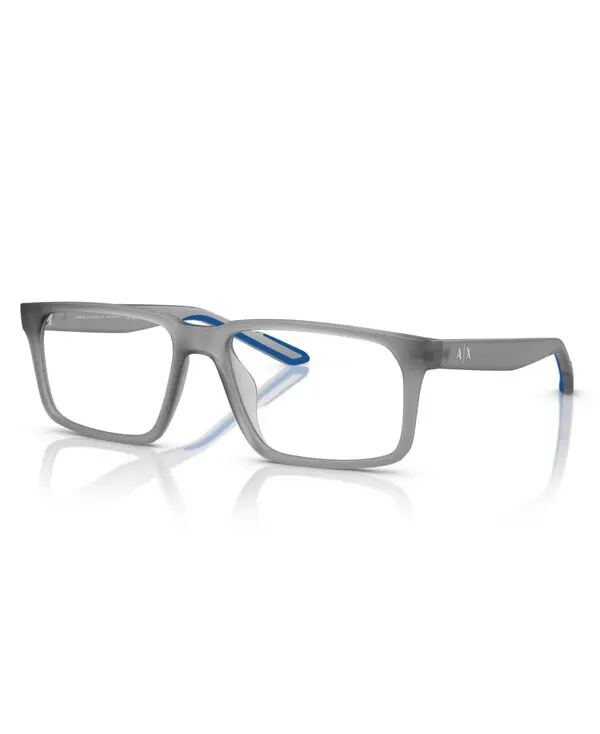 Armani Exchange Rectangle Eyeglasses - Matte Opalescent Gray