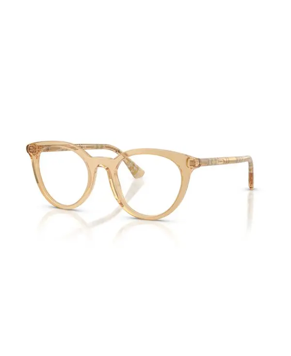 Burberry Round Frame Acetate Eyeglasses - Beige