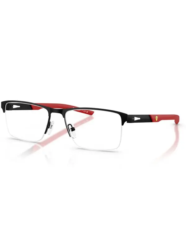SCUDERIA FERRARI Square Frame Eyeglasses - Matte Black