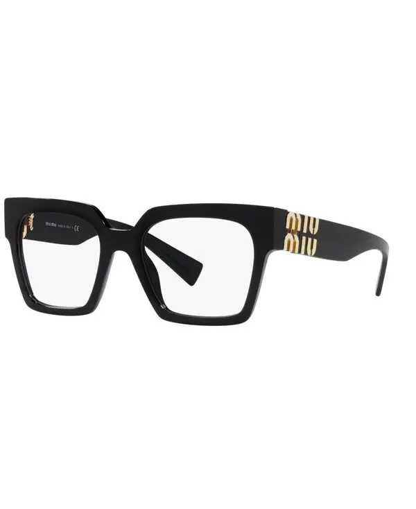 Miu Miu Acetate Square Frame Eyeglasses - Black