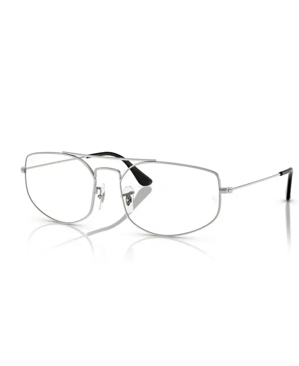 Ray-ban Explorer V Optics Irregular Frame Eyeglasses - Silver