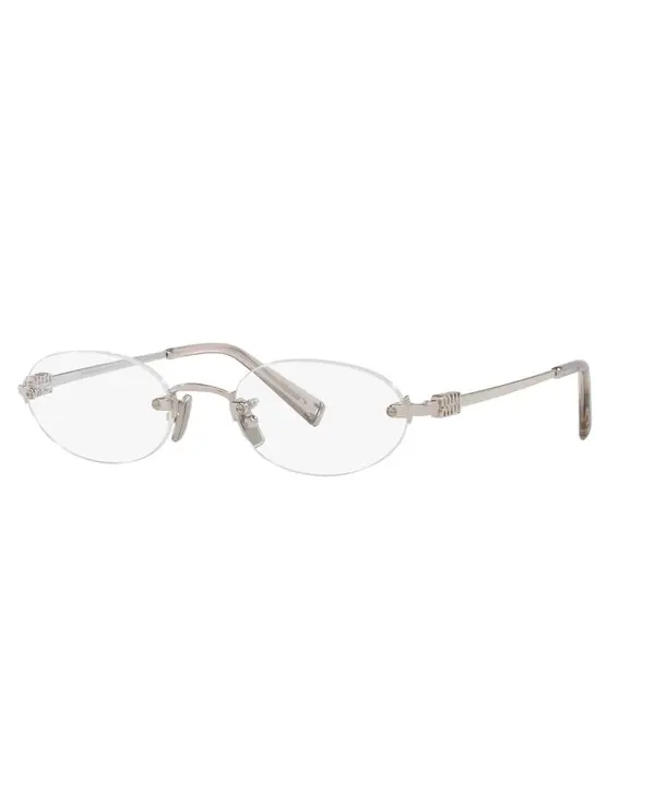 Miu Miu Oval Metal Eyeglasses
