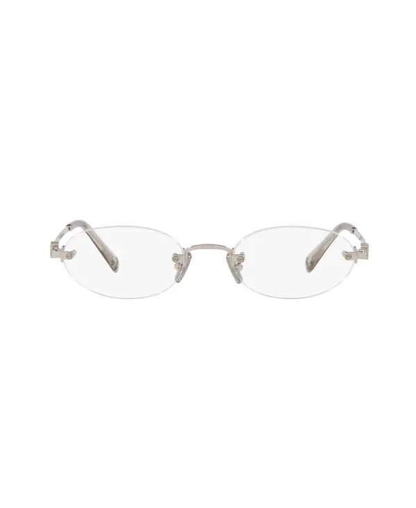 Miu Miu Oval Metal Eyeglasses