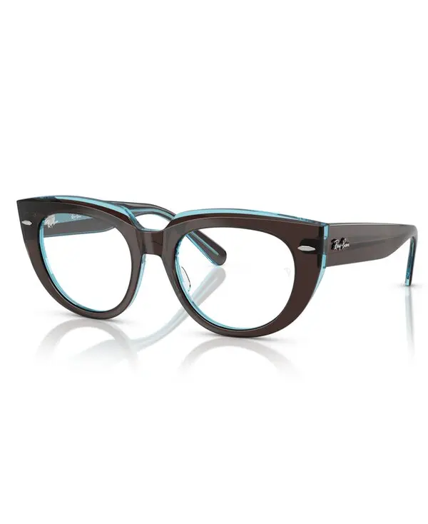 Ray-ban Doreen Optics Eyeglasses - Brown On Transparent Blue