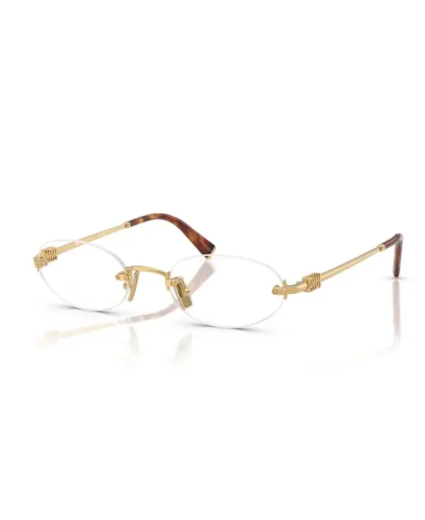 Miu Miu Photochromic Oval Eyeglasses - Gold