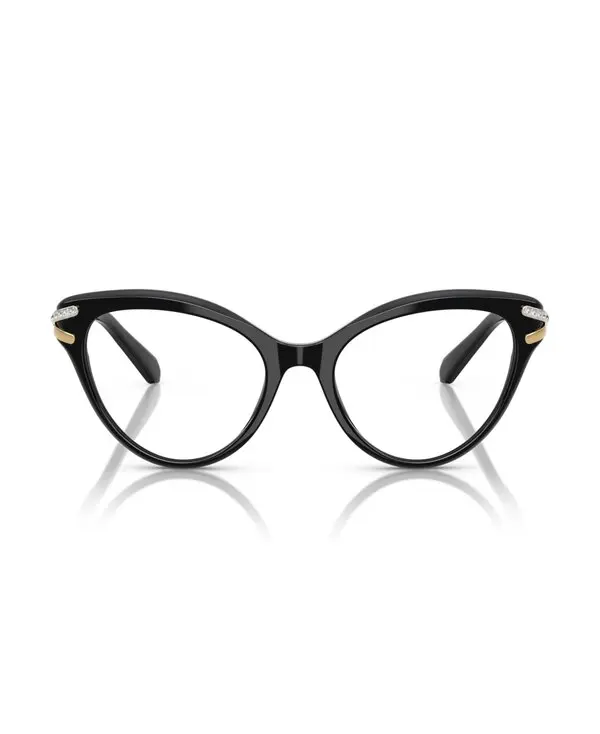 SWAROVSKI Acetate Cat Eye Eyeglasses With Strass Accents