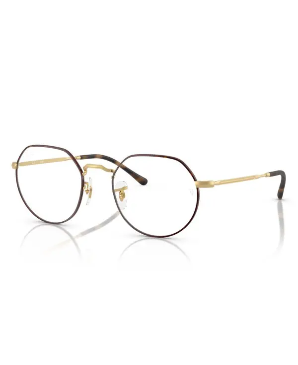 Ray-ban Jack Optics Eyeglasses - Matte Havana On Matte Arista Gold