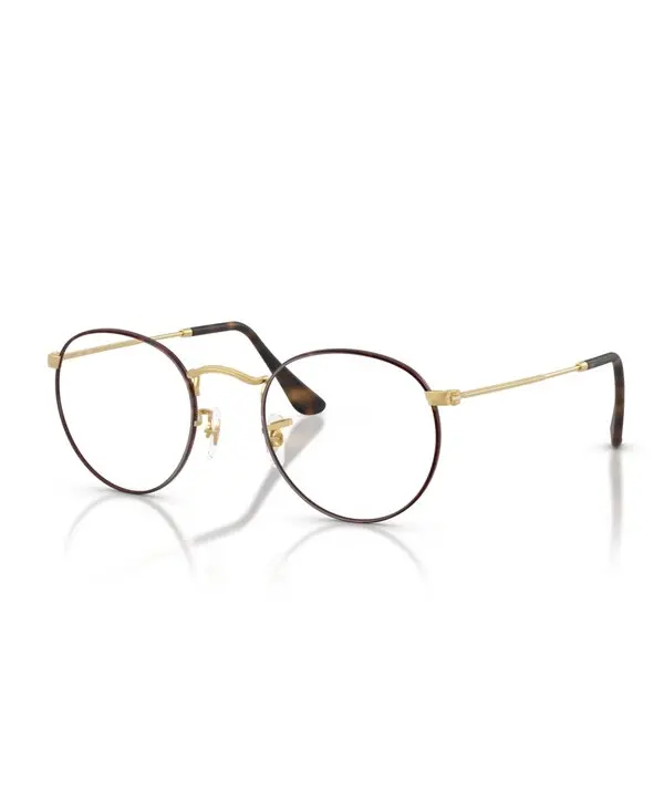 Ray-ban Round Metal Optics Eyeglasses - Matte Havana On Matte Arista Gold