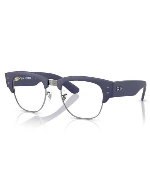 Ray-ban Mega Clubmaster Optics Liteforce Eyeglasses - Sand Blue On Gunmetal