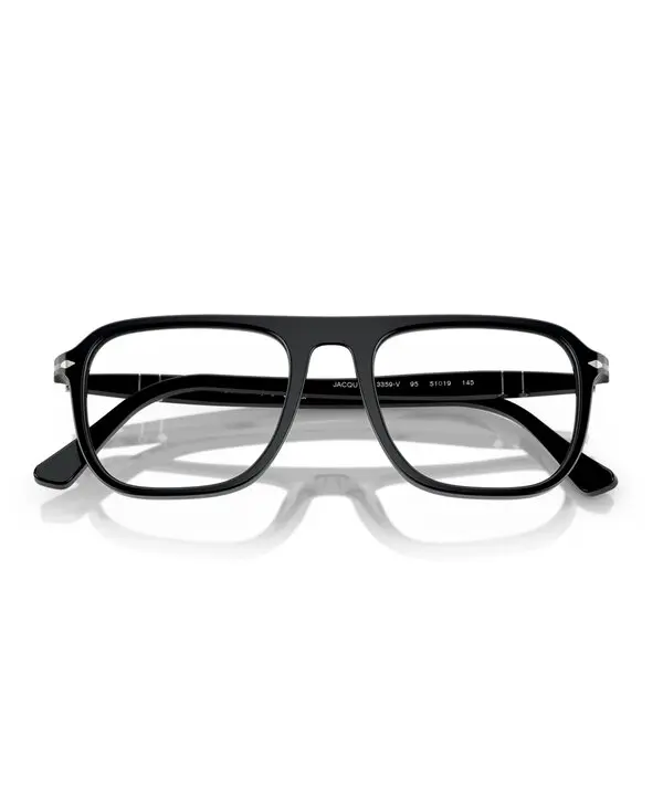 Persol Acetate Square Frame Eyeglasses - Black