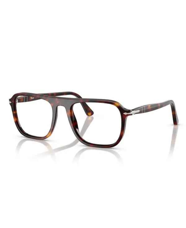 Persol Acetate Square Frame Eyeglasses - Havana