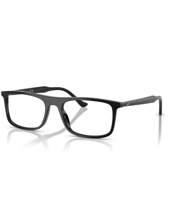 Ray-ban Acetate Rectangle Full Rim Eyeglasses - Black